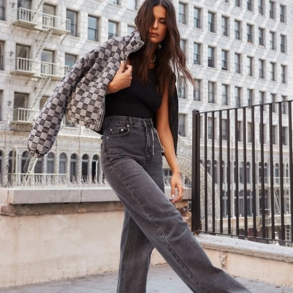 12th Tribe | Jackets & Coats | 2th Tribe Black And Gray Checkered ...